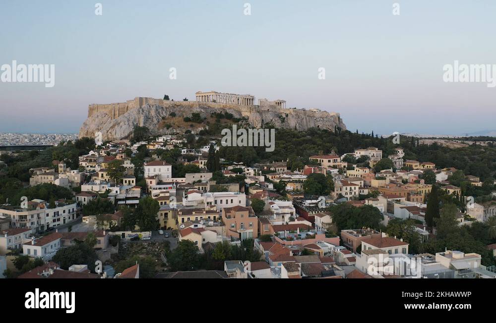 4K Athens Greece Acropolis Hill, Parthenon, Historic Centre Drone ...