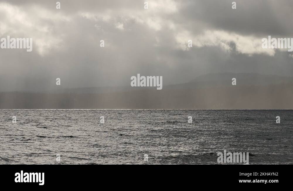 Stormy Skies and Rain at Lake Tahoe in Slow Motion with Shallow DOF ...