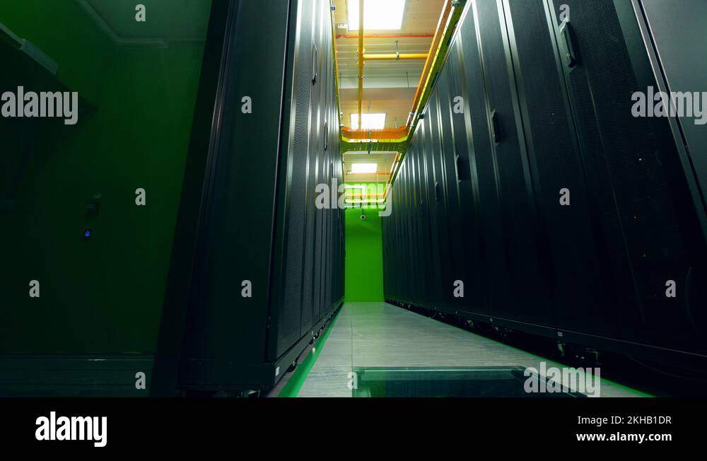 Racks with computer at data center Stock Video Footage - Alamy
