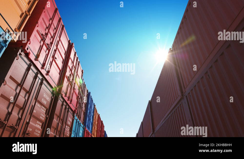 Metal shipping containers cargo Stock Videos & Footage - HD and 4K ...