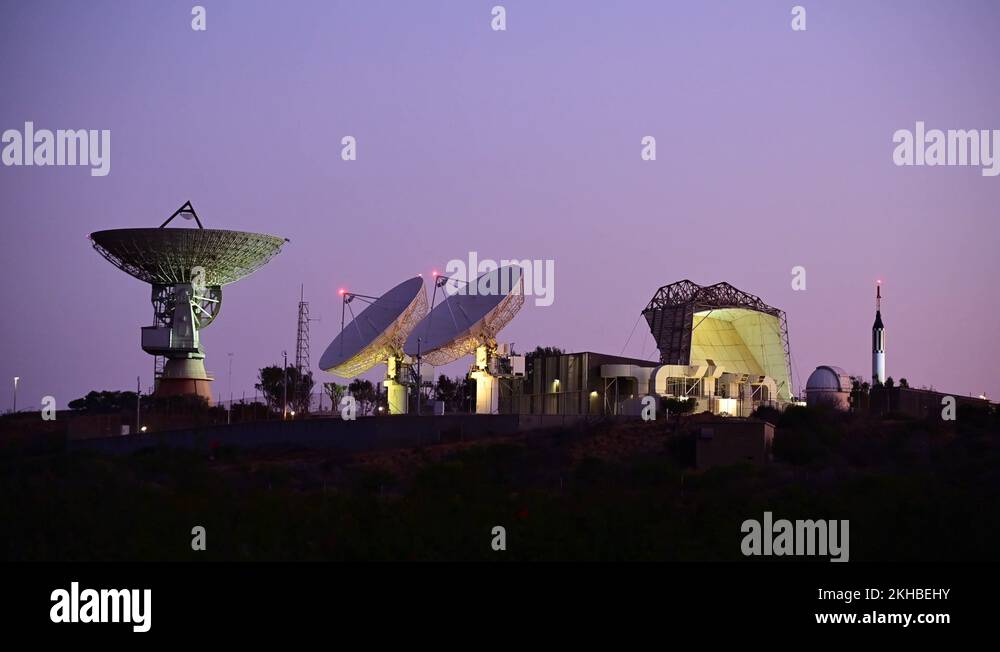 OTC Satellite Earth Station Carnarvon Wetern Australia 10 Stock Video ...