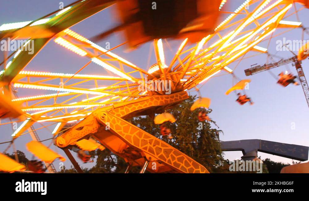 amusement park holiday merry coaster swing circus train wheel joy fun ...