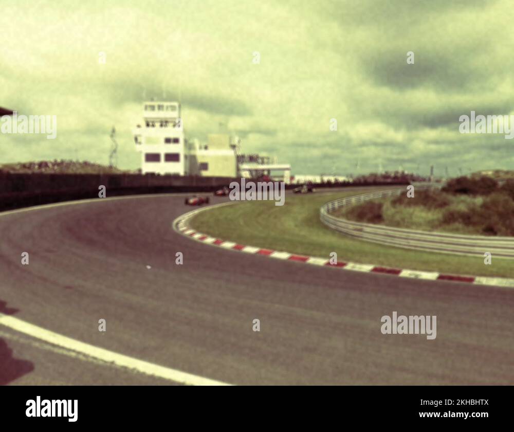 Classic grand prix race cars on the Zandvoort track in the Netherlands ...