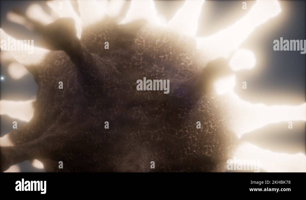 Bacteria virus or germs microorganism cells under microscope with depth ...