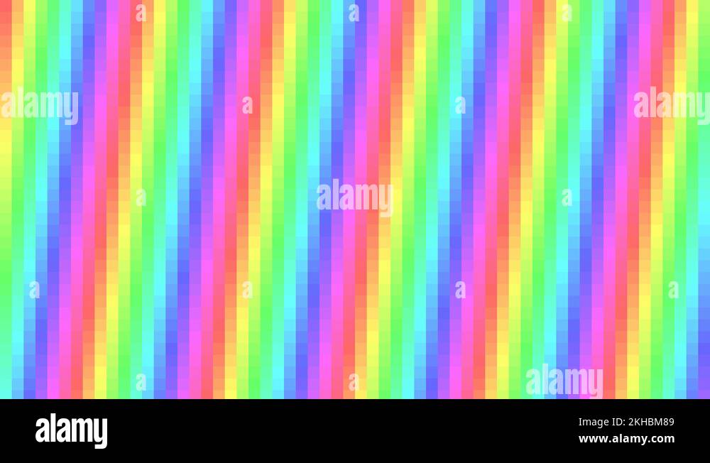 Soft Pastel Grid of Subtle Rainbow Colored Pixels Moving Across Frame ...