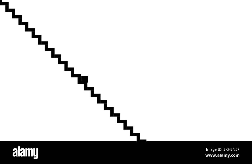 Animation Of A Box Jumping Walking Down Infinite Set Of Stairs Stairway