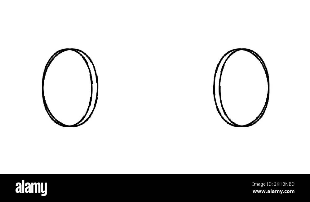 Twin Two Infinity Symbols Rotating in 3d Space Endless Infinite Loop ...