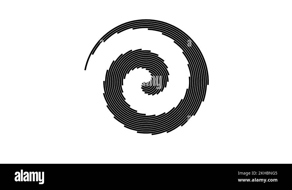Abstract Spiral of Many Rings Forming Helix Animated Loop Stock Video ...