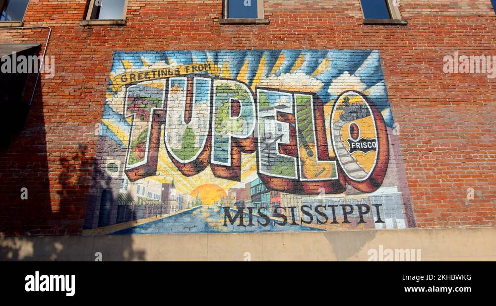 The Famous Downtown Tupelo Mural, Birthplace of Elvis, Rock Music Art ...