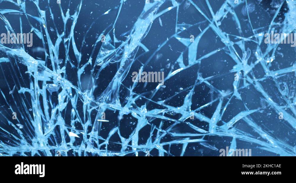 Shattering glass screen in 4K. Breaking and cracking screen Stock Video ...