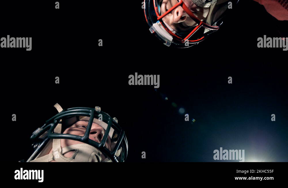 Footballers bumping their heads, bottom view Stock Video Footage - Alamy