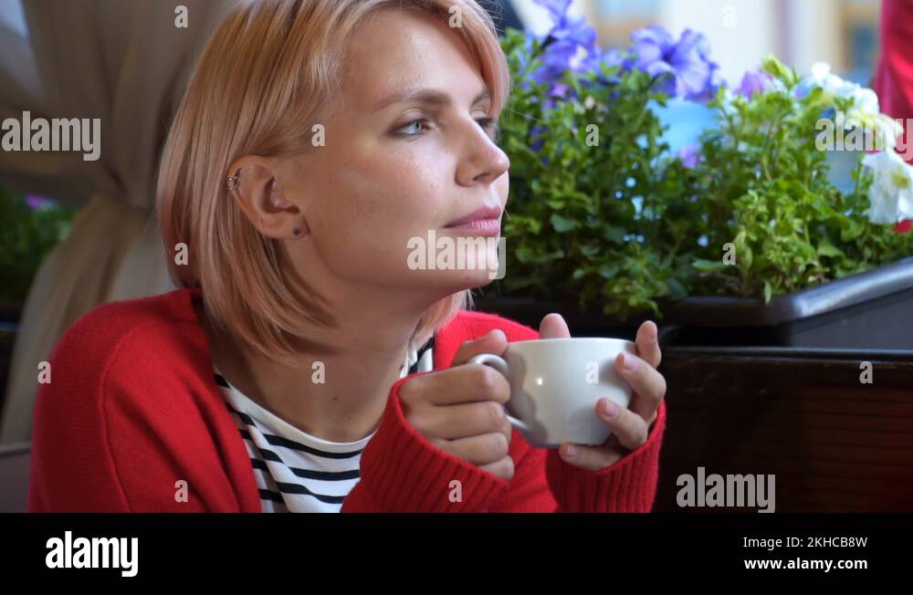 Model drinking coffee shop Stock Videos & Footage - HD and 4K Video ...