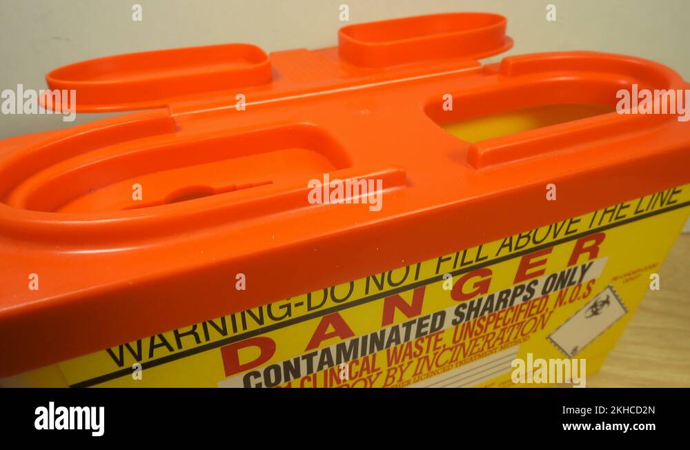 Sharps waste syringe disposal Stock Videos & Footage - HD and 4K Video ...