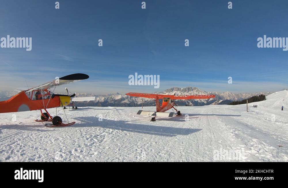 A single engined, general aviation red light aircraft is taking off ...