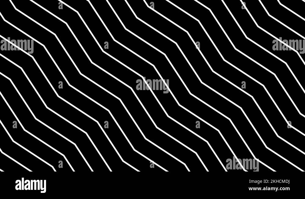 Motion background from flowing curves, zigzag lines. Seamless loop ...