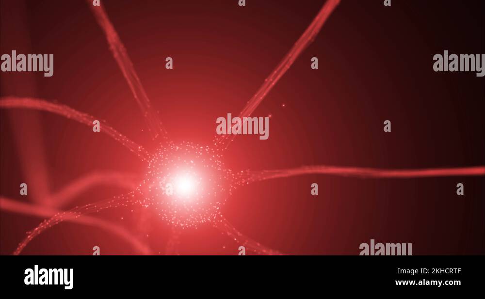 Artistic shiny red Neuron cell animation background Stock Video Footage ...