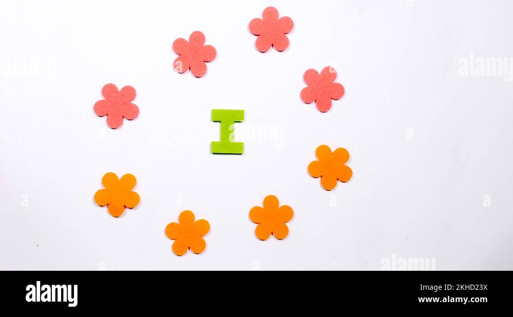 Letter I of the English alphabet. The letter is made of dancing font ...