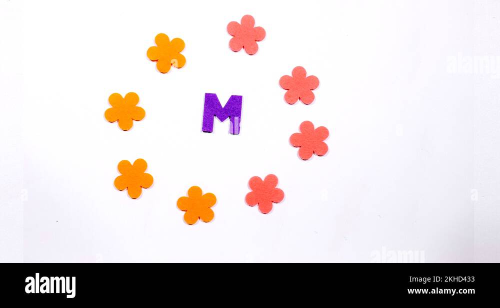 Letter M of the English alphabet. Dancing letter on a white background ...