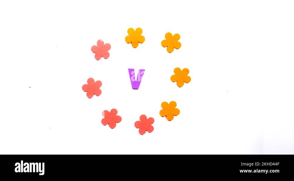 Letter V of the English alphabet. Dancing letter on a white background ...