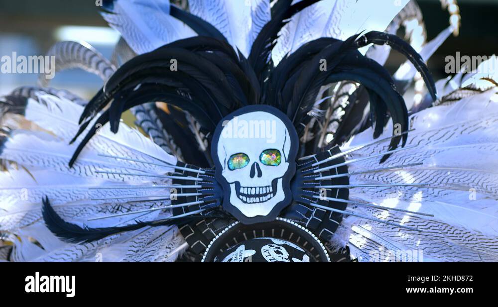 Man with ceremonial traditional dress at Mexican Day of the Dead ...