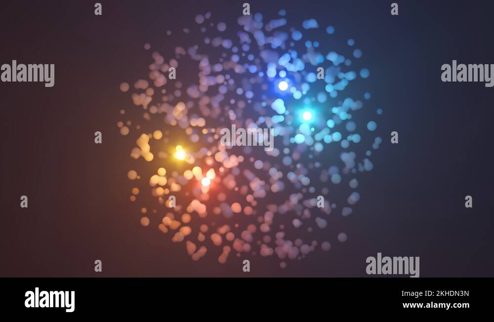 Abstract animation of floating clouds, blobs and lights in the deep ...