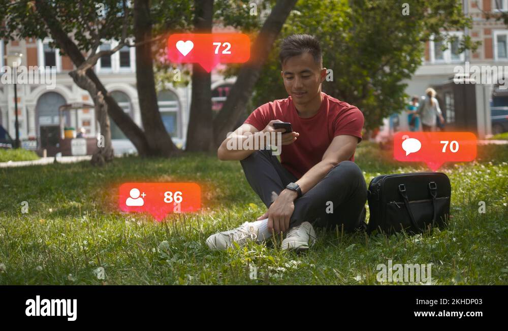 Like receive heart motion 3d animation graphic social network counter ...