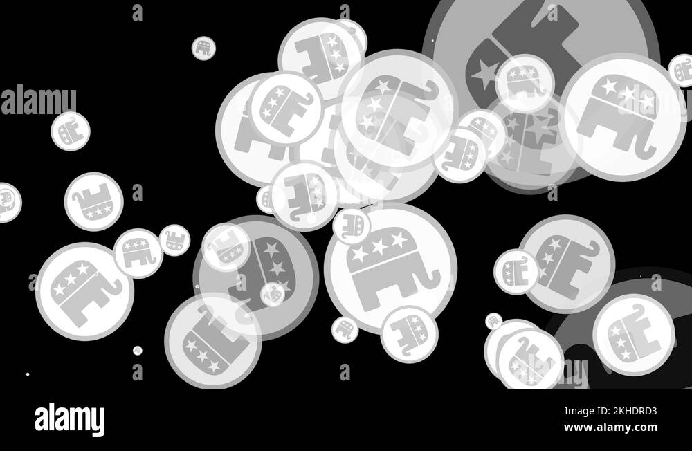 Black and White American Republican Party Logo Cropping Up Seamless ...