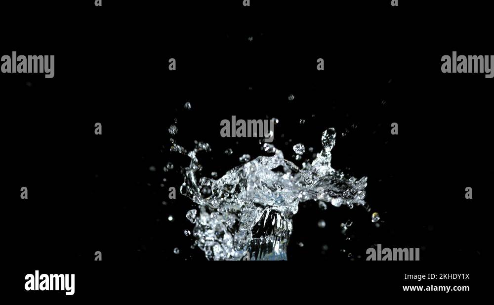 Water Exploding and Splashing against Black Background, Slow motion 4K Stock Video Footage - Alamy