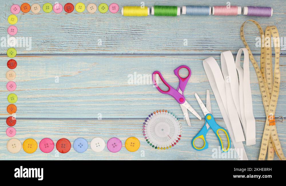 Frame made sewing accessories Stock Videos & Footage - HD and 4K Video ...