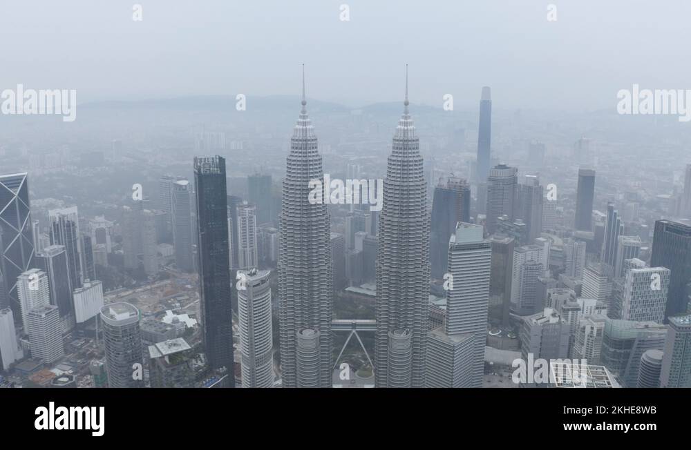 Petronas Twin Towers and others office buildings Stock Video Footage ...