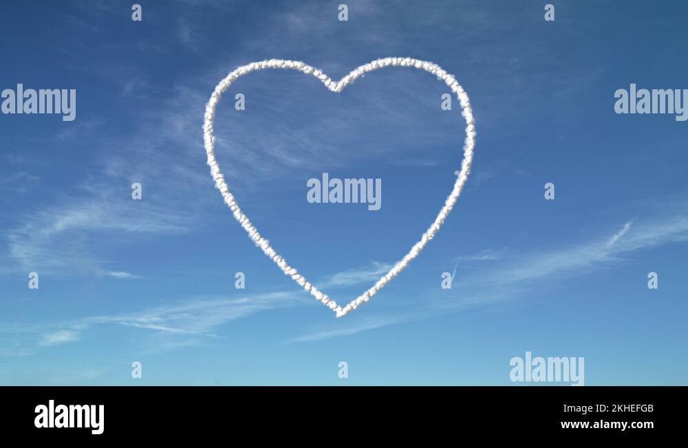 Heart shape formed by the smoke trails of jet airplanes Stock Video ...
