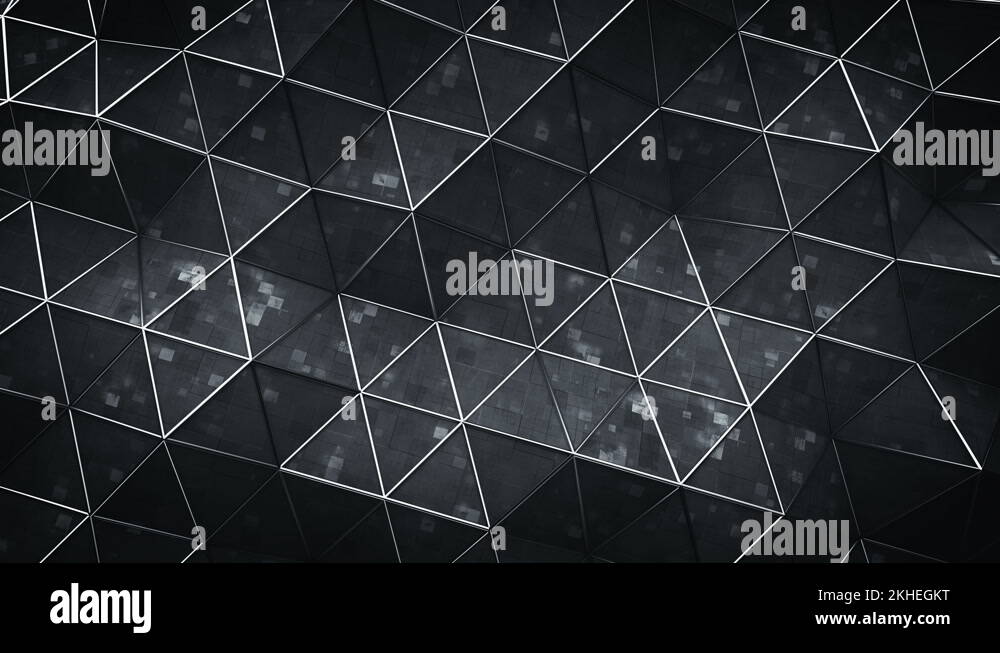 Triangular black surface with sci-fi texture seamless loop 3D render ...