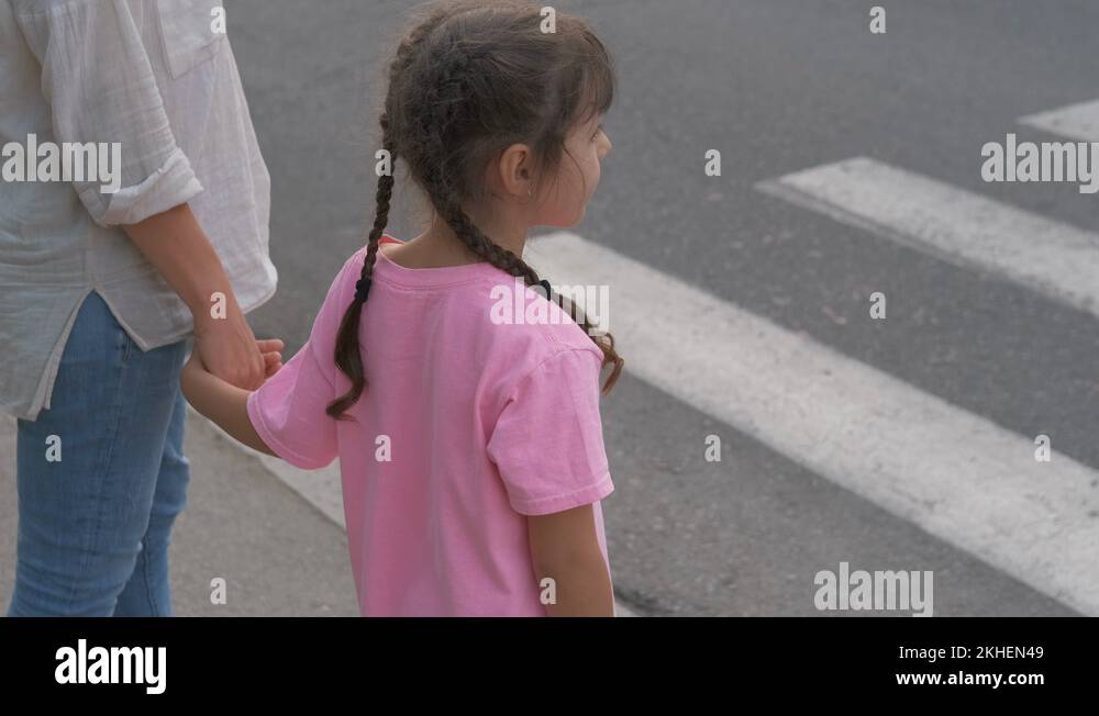 Child crossing zebra pedestrian crossing Stock Videos & Footage - HD ...