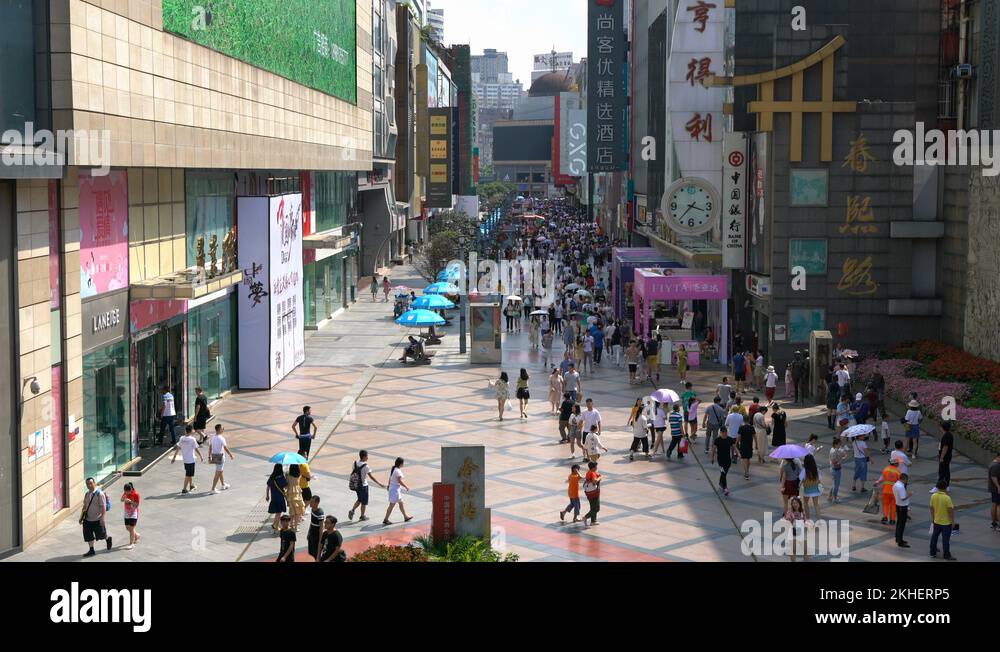 Chunxi road pedestrian street Stock Videos & Footage - HD and 4K Video ...