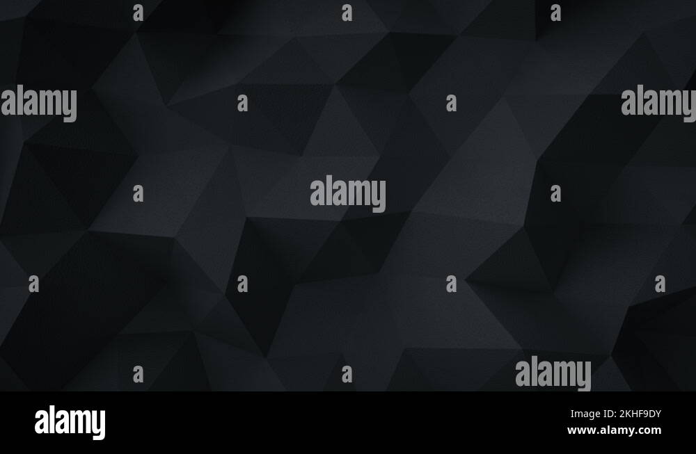 Black plastered surface with triangular polygons loopable 3D render ...