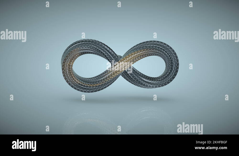 Infinity symbol is twisting seamless loop 3D render animation Stock ...