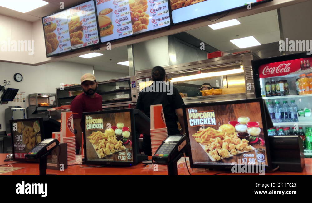 Popeyes fast food restaurant Stock Videos & Footage - HD and 4K Video ...