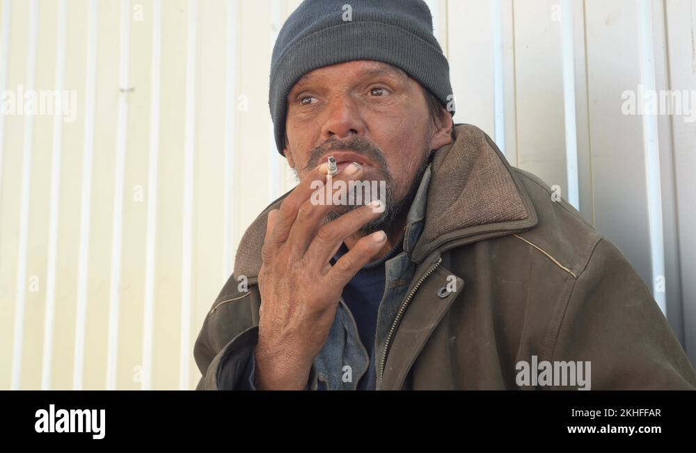 Homeless man smoking cigarette Stock Videos & Footage - HD and 4K Video ...