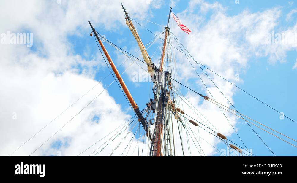 American flag waving on ship Stock Videos & Footage - HD and 4K Video ...