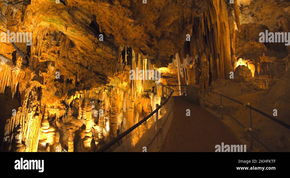 Inside the Luray Caverns, 4K Cave Tour, Virginia Stock Video Footage ...