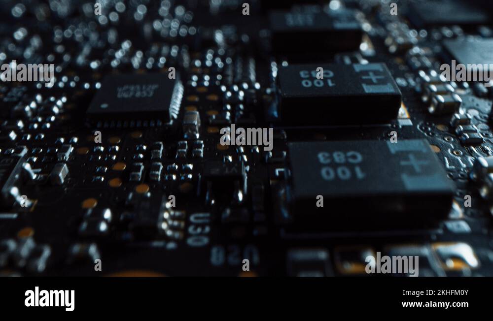 Printed Circuit Board Computer Motherboard Components Microchip Cpu