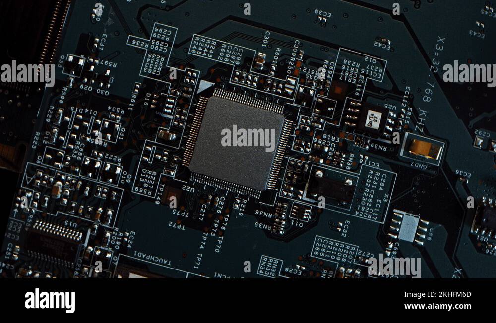 Focus On Microchip Cpu Processor Printed Circuit Board Computer