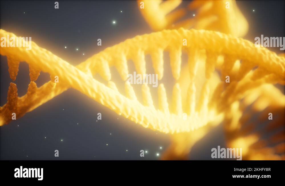 double helical structure of dna strand close-up animation Stock Video ...