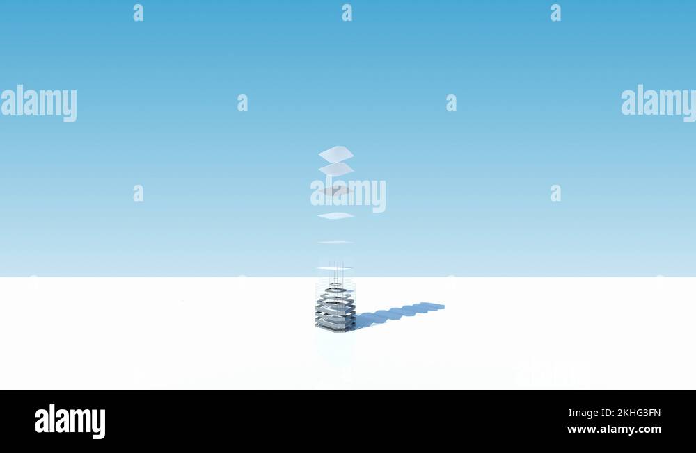 Smart building connect '5G technology' icon. building city skyline, 4k ...