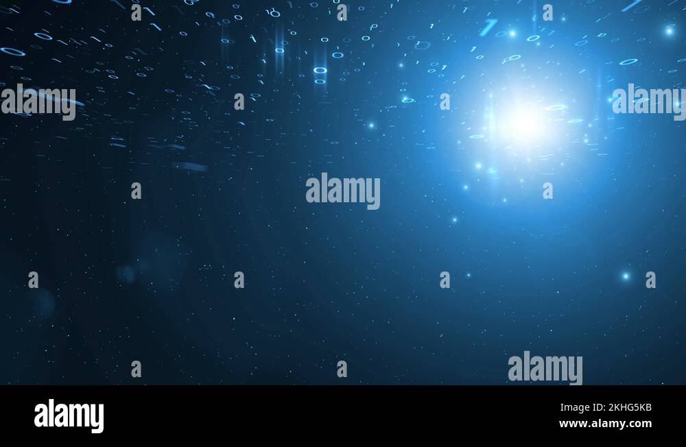 Binary numbers animation with glowy fireflies background Stock Video ...