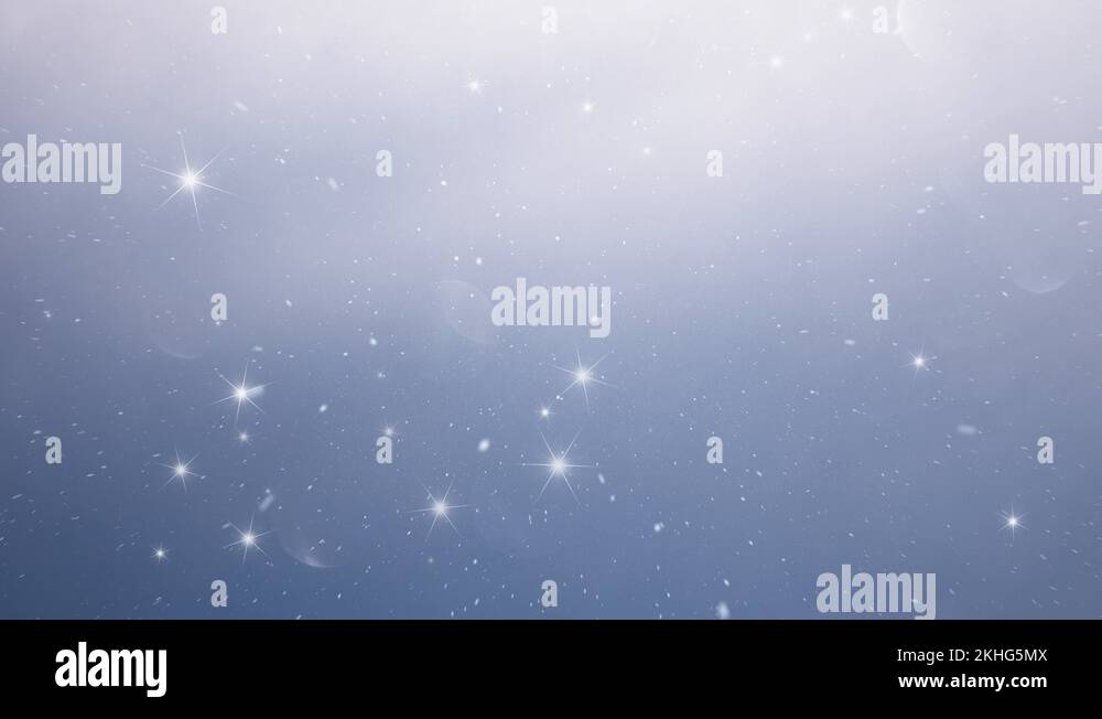 Magic sky with realistic snow falling and sparkles Stock Video Footage ...