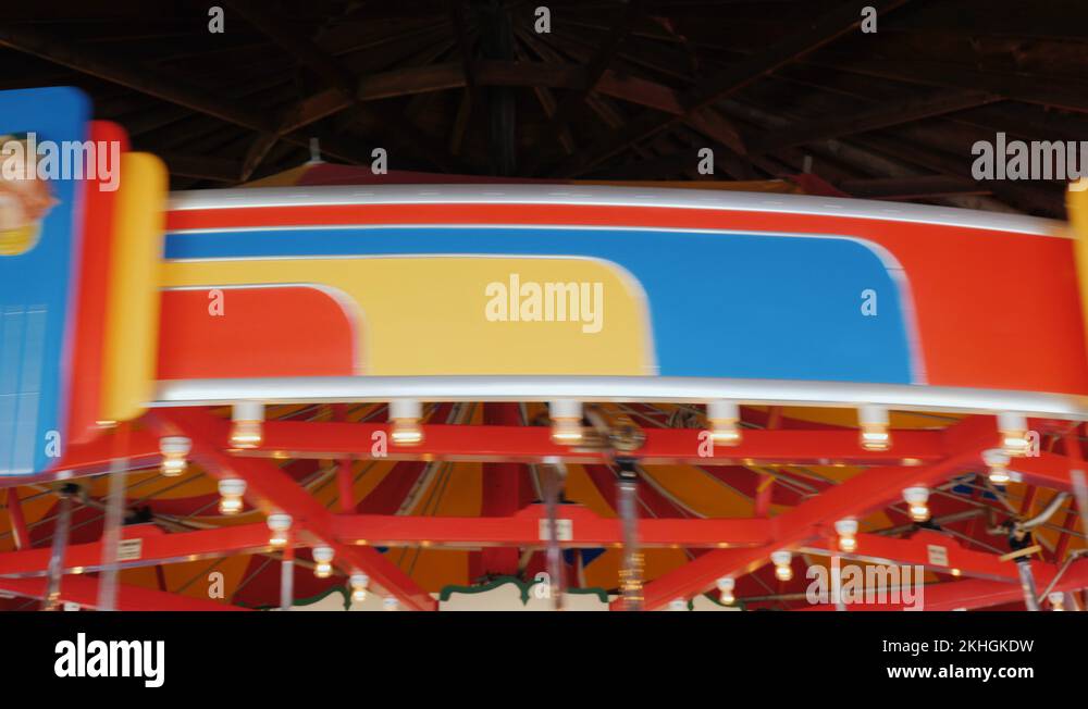 The upper part of the old carousel rotates Stock Video Footage - Alamy