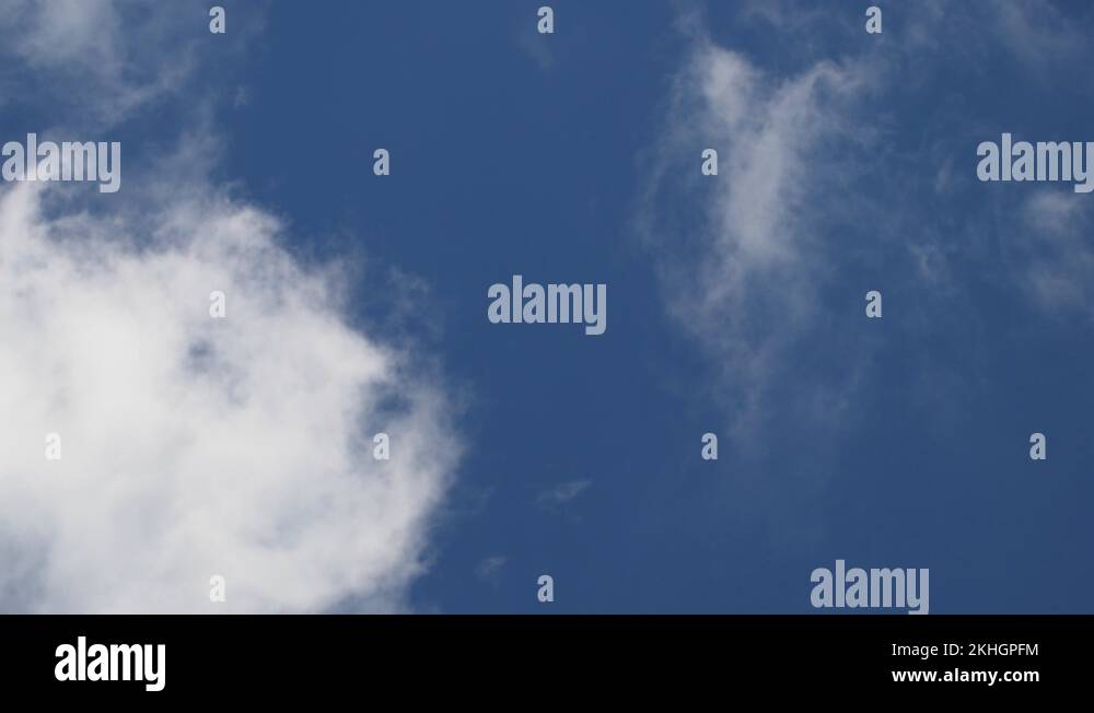 Sunny blue sky, nature white clouds. Beautiful colours in horizon. Time lapse Stock Video ...