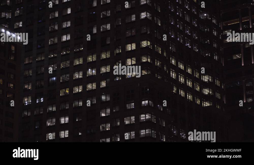 Typical generic night time exterior establishing shot luxury apartment ...