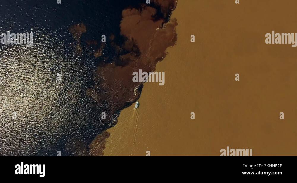 "Wedding of Rivers". Popular place to visit in Manaus, Brazil. Unique ...